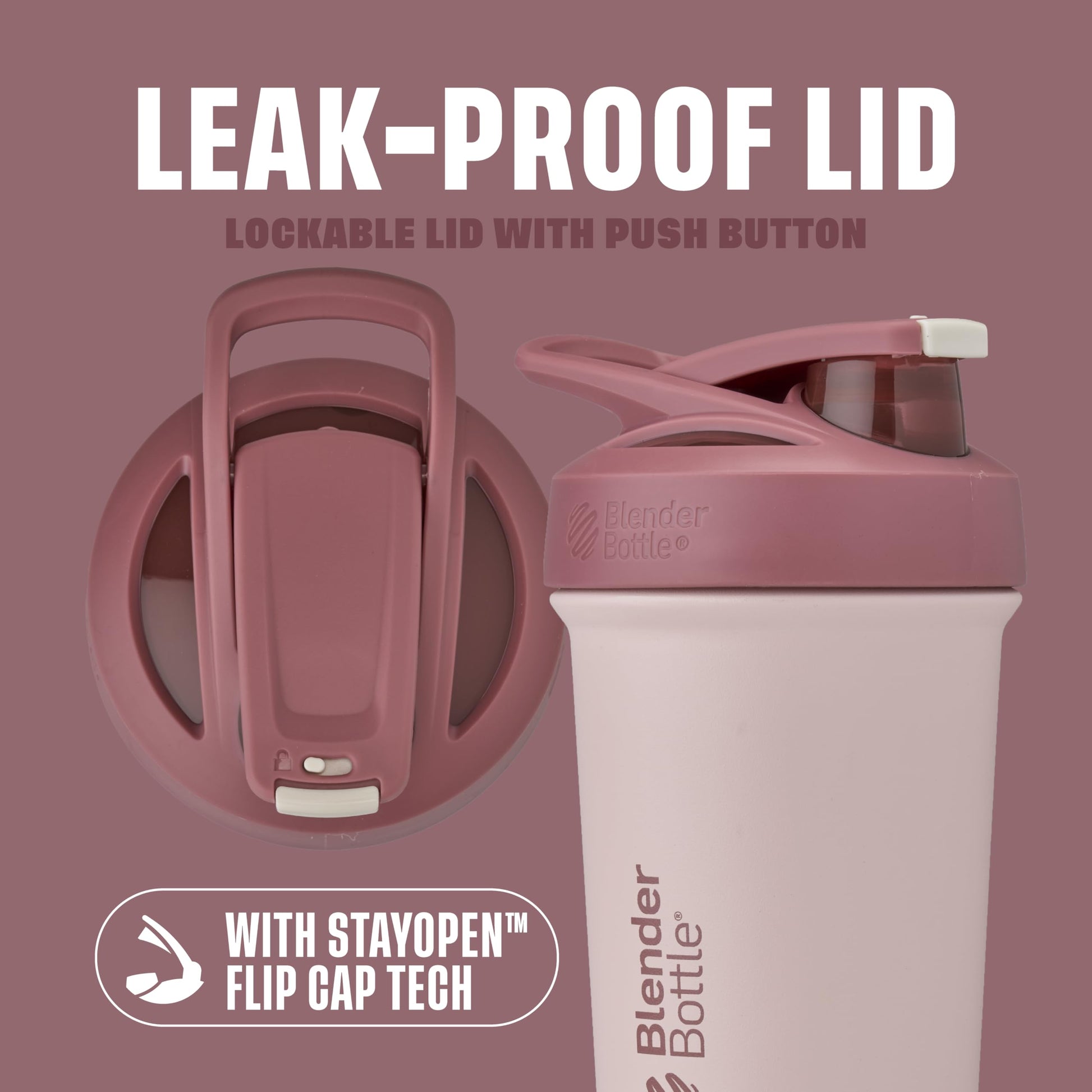 BlenderBottle Strada Sleek Shaker Cup Insulated Stainless Steel Water ...